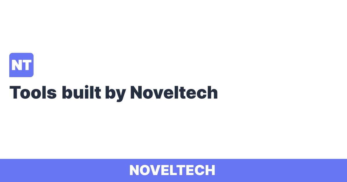 Tools | Noveltech